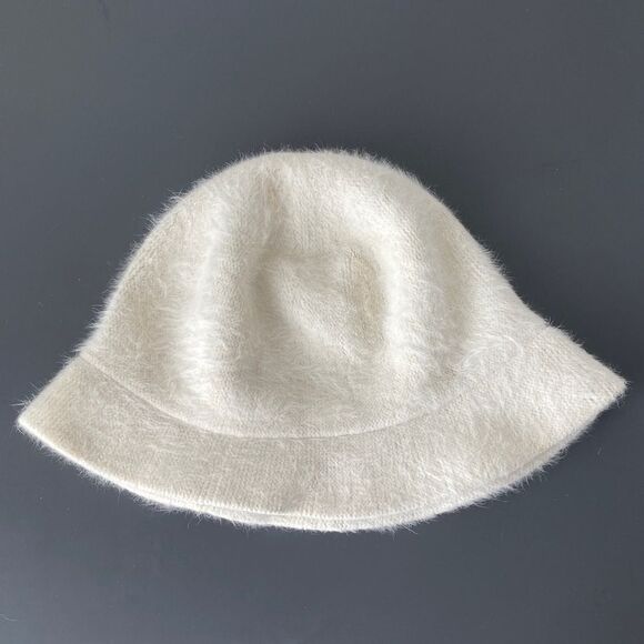 Accessories | Etmar New York Fuzzy Angora Blend White Bucket Hat Os ...